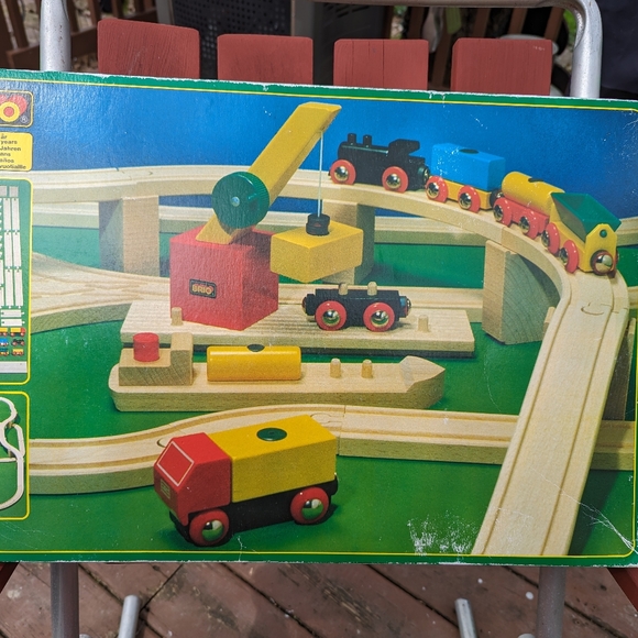 Brio | Toys | Vintage Brio 3343 Wooden Railroad Set Full Set New | Poshmark